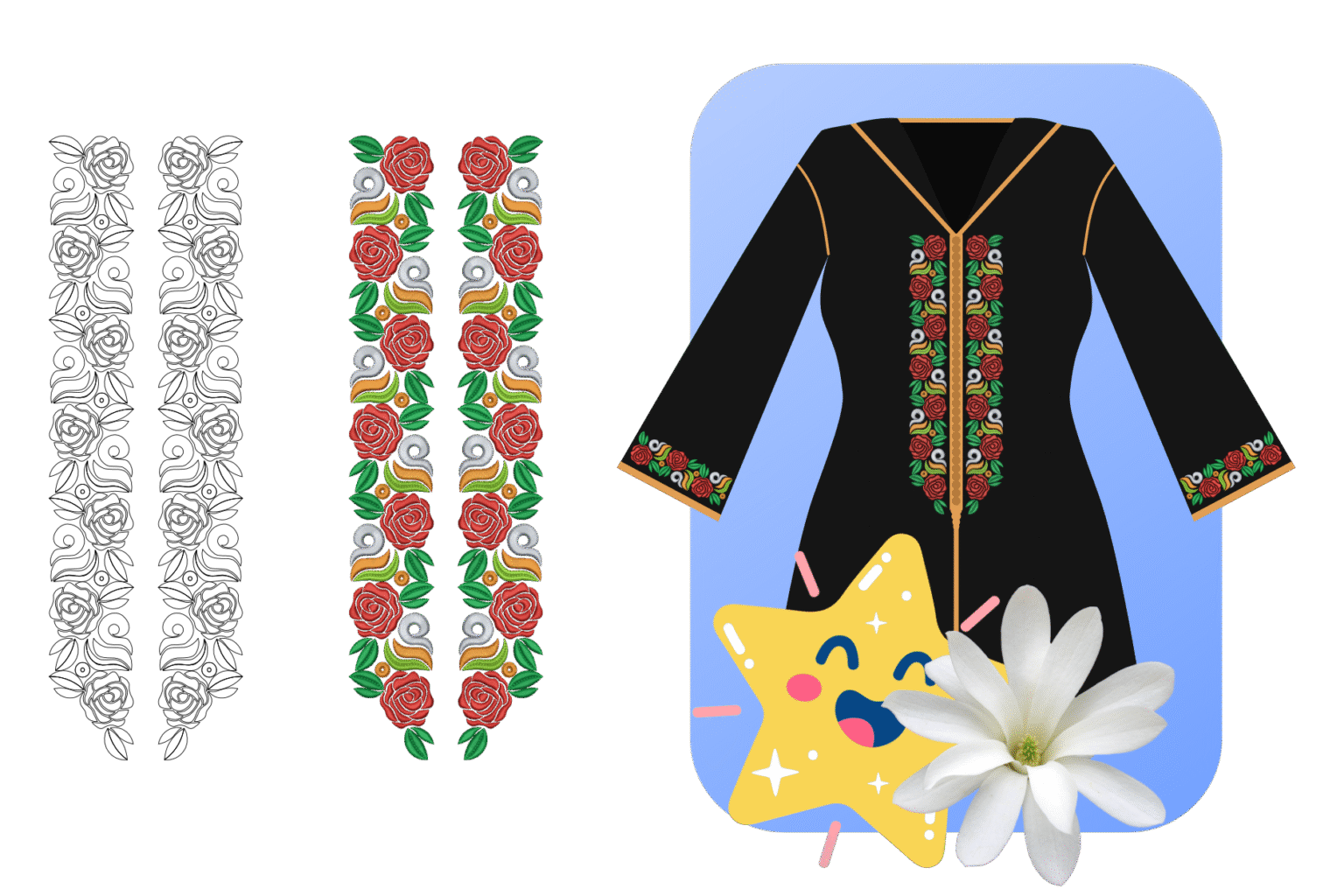 Downloadable Embroidery Designs – DST, PES, EMB Files For All Machines